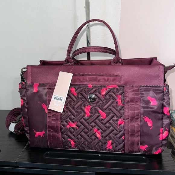 lug | Bags | Lug Romper 2 Tote Nwt Cats Orchid Wine | Poshmark